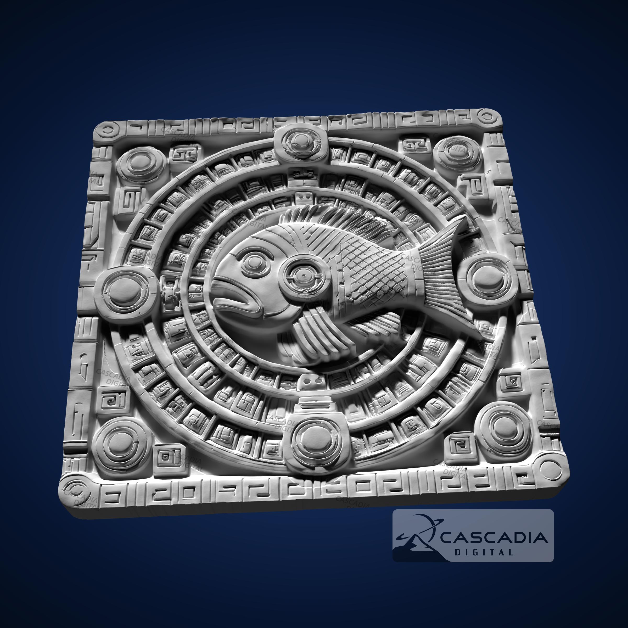 Fish Aztec - STL Model for CNC Router and 3D Printing - Etsy