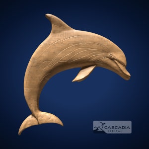 Dolphin 3D STL File for CNC Router, 3D Print, Casting, Wood Carving ...