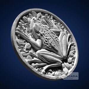 Frog Round 3D STL File for CNC Router, 3D Print, Casting, Wood Carving ...