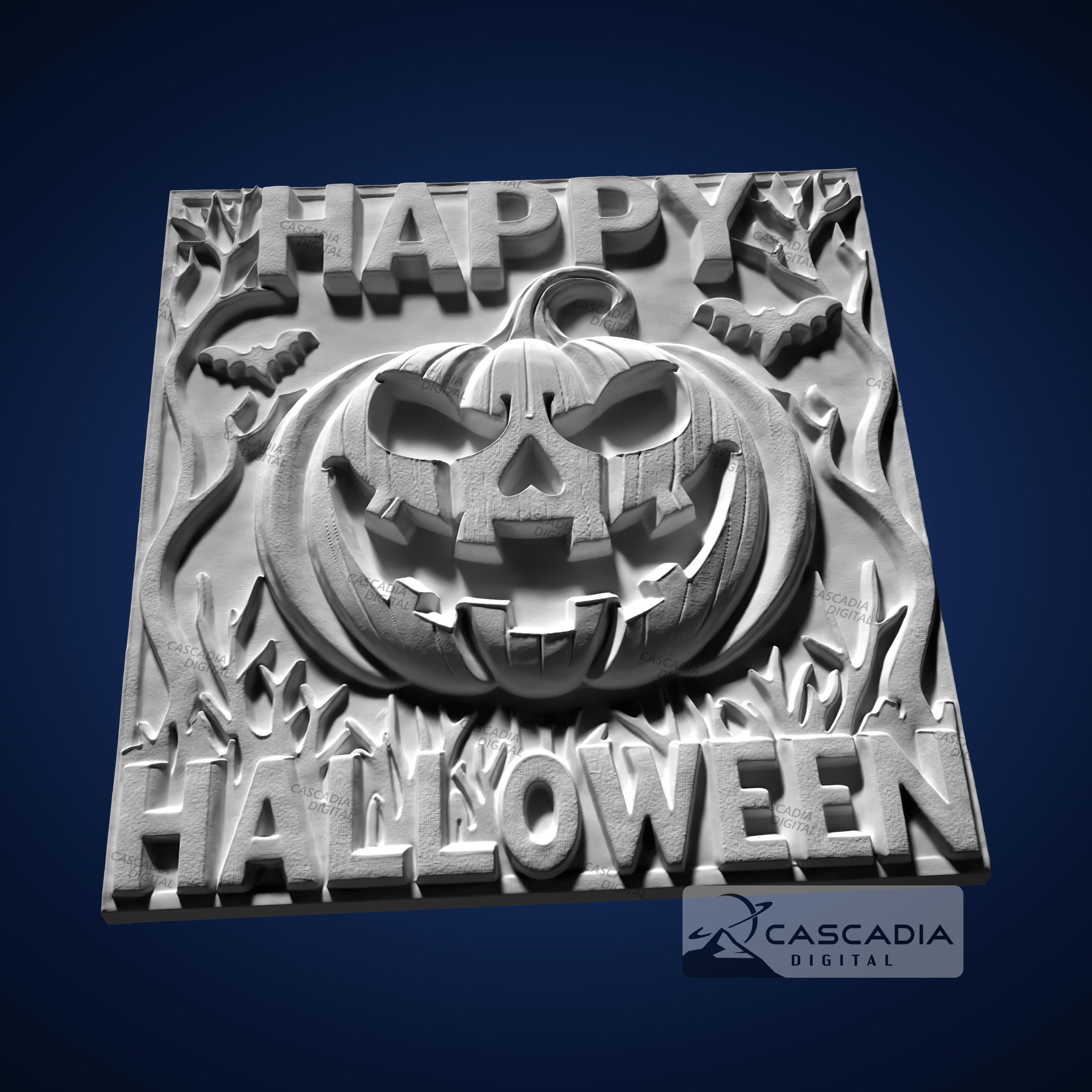 Happy Halloween Pumpkin - STL Model for CNC Router and 3D Printing - Etsy