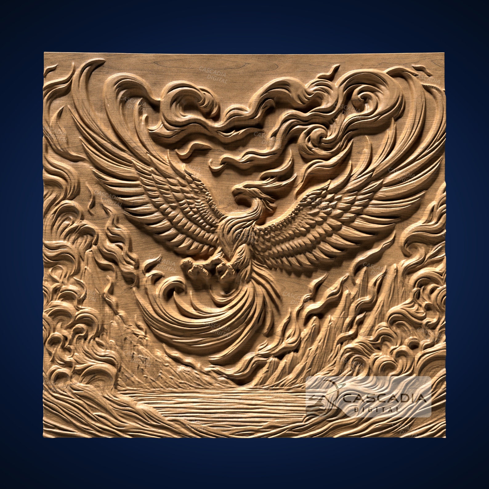 Phoenix Mountain Valley 3D STL File for CNC Router, 3D Print, Casting ...