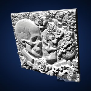 Skull Lovers 3D STL File for CNC Router, 3D Print, Casting, Wood ...