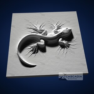 Electric Lizard 3D STL File for CNC Router, 3D Print, Casting, Wood ...