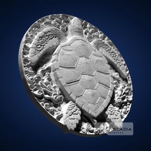 Sea Turtle Round 3D STL File for CNC Router, 3D Print, Casting, Wood ...