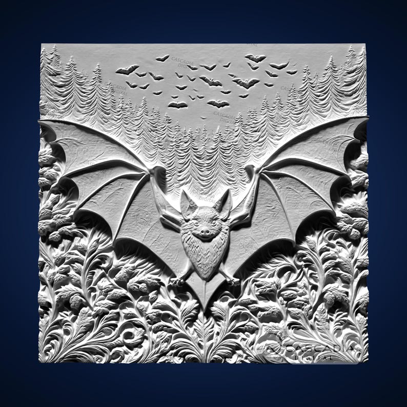 Bats - STL Model for CNC Router and 3D Printing - Etsy