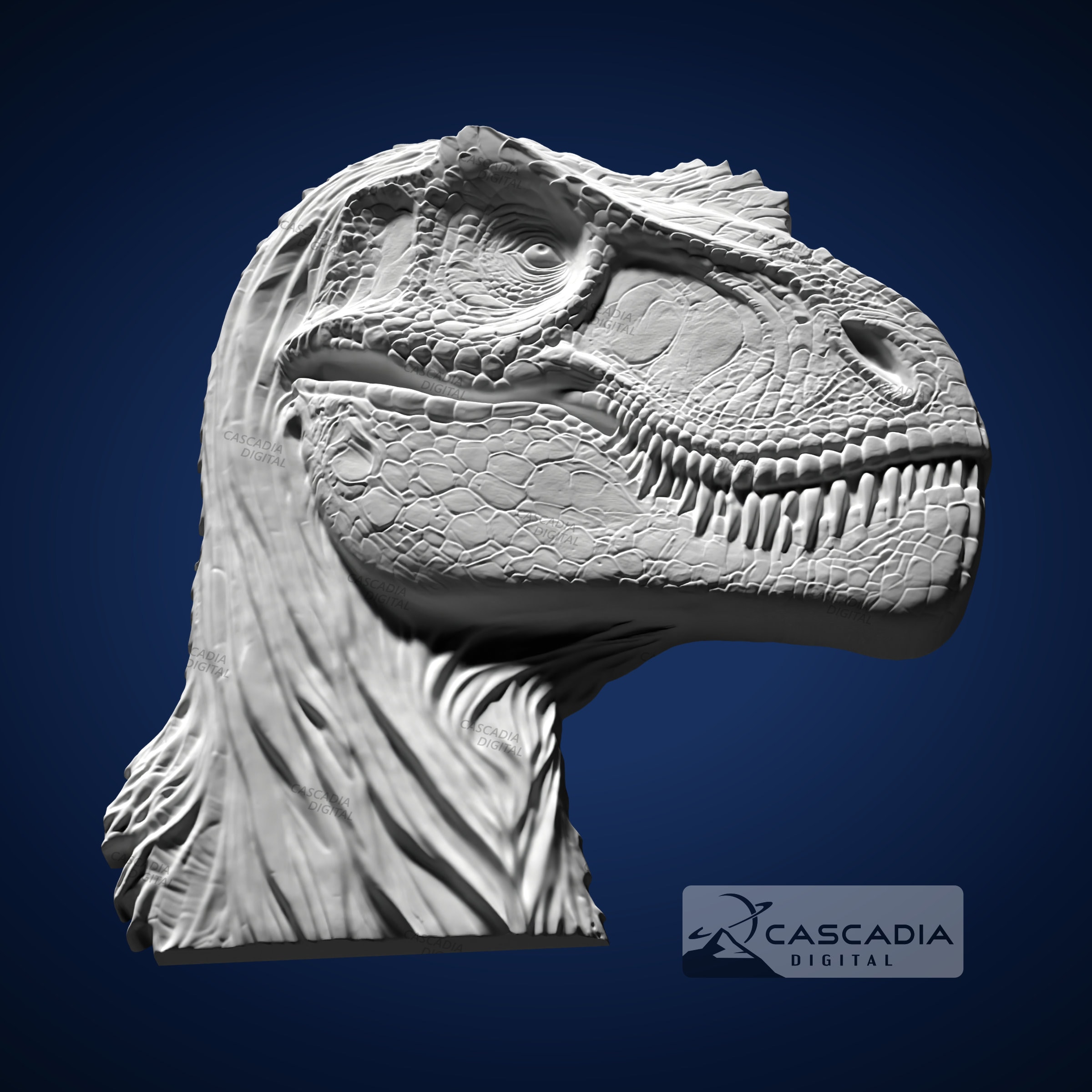 Trex 3D STL File for CNC Router, 3D Print, Casting, Wood Carving ...