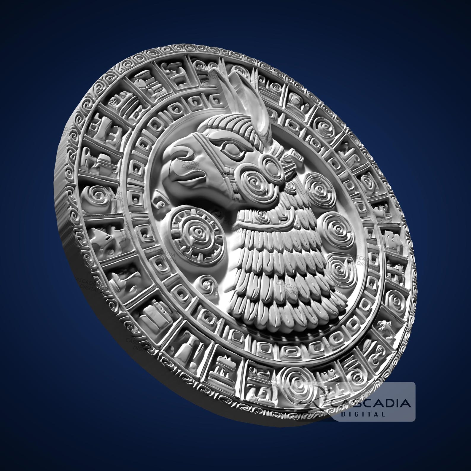 Llama Alpaca Round Aztec - STL Model for CNC Router and 3D Printing - Etsy