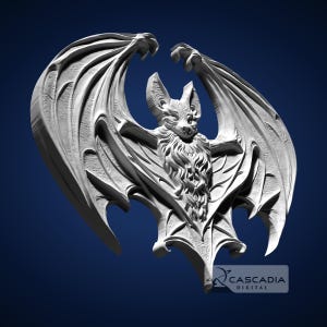 Bat 3D STL File for CNC Router, 3D Print, Casting, Wood Carving ...