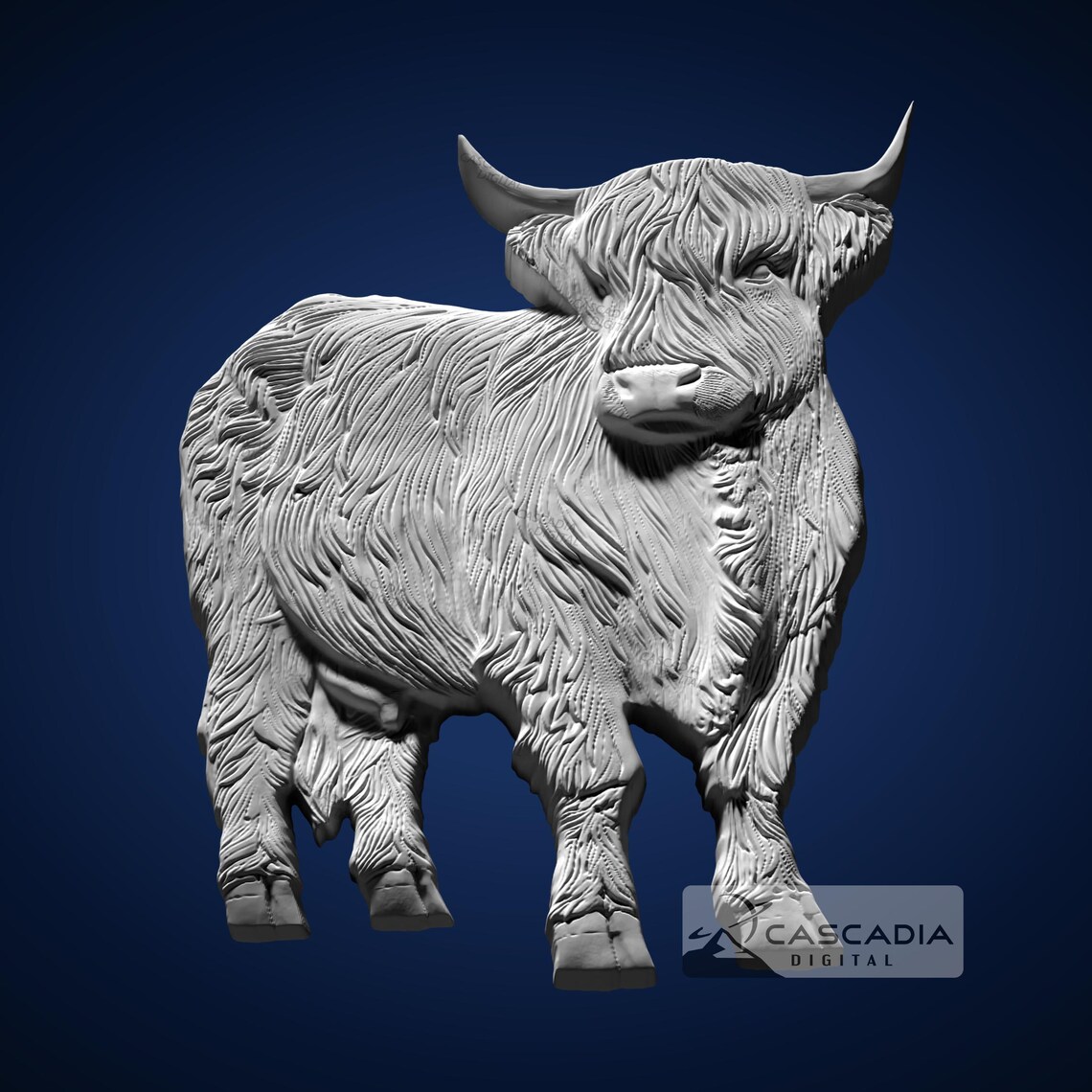 Highland Cow Steer - STL Model for CNC Router and 3D Printing - Etsy