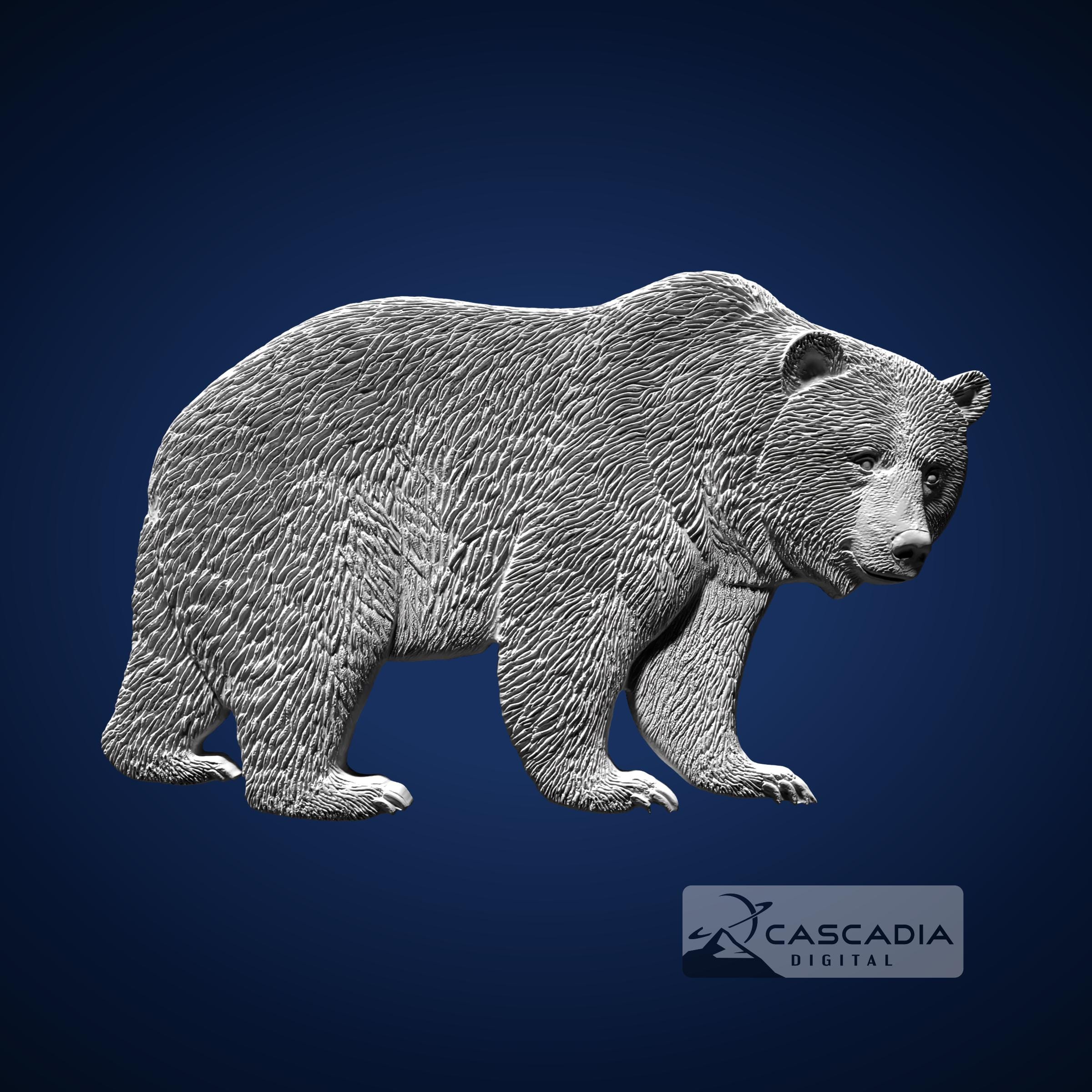 Bear on Craggy Rock Ledge - STL Model for CNC Router and 3D Printing - Etsy