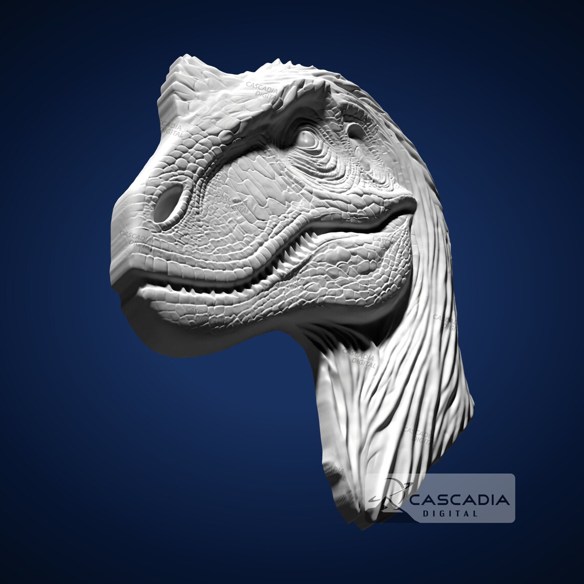 Raptor 3D STL File for CNC Router, 3D Print, Casting, Wood Carving ...