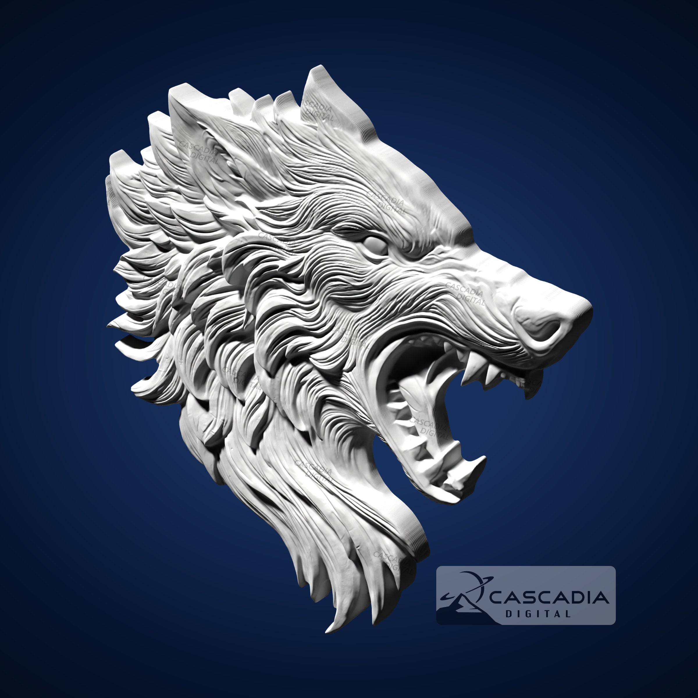 Wolf Head Fierce - STL Model for CNC Router and 3D Printing - Etsy