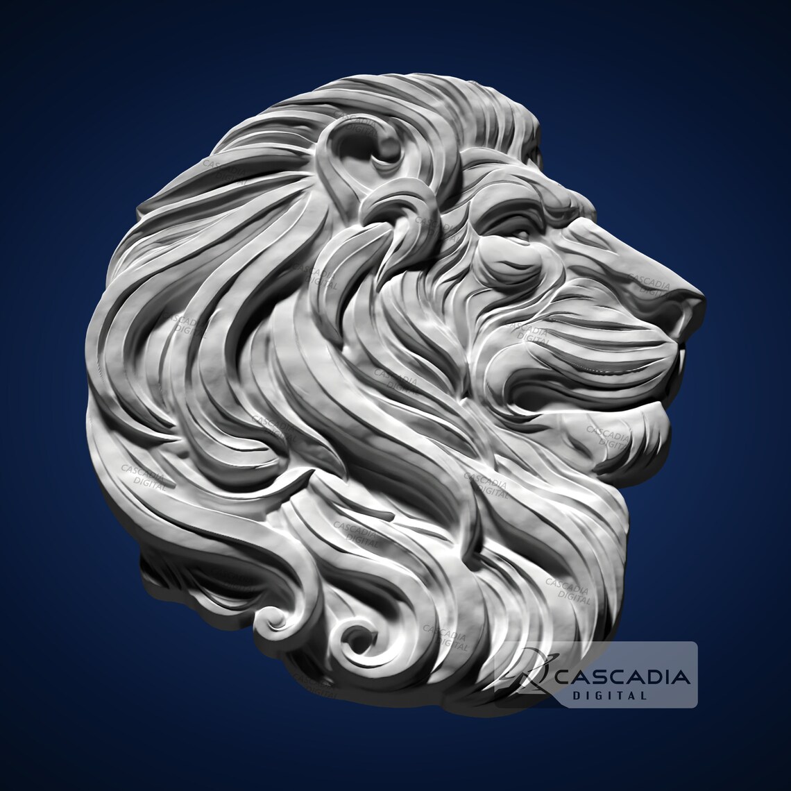 Lion Head - STL Model for CNC Router and 3D Printing - Etsy