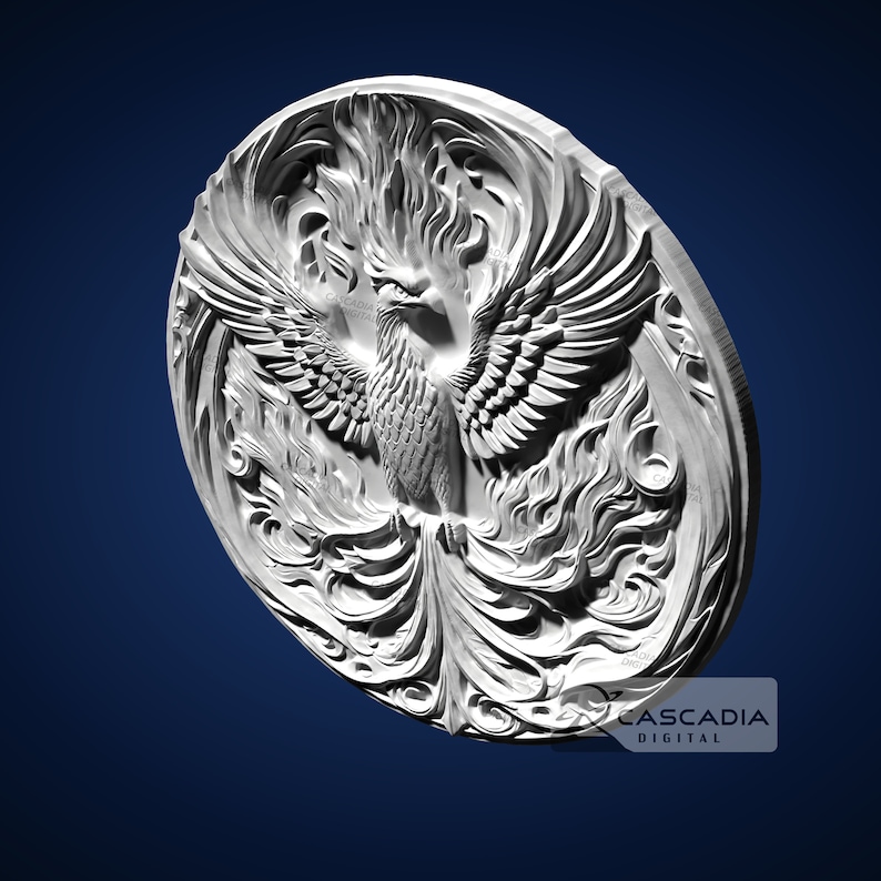Phoenix Round - STL Model for CNC Router and 3D Printing - Etsy