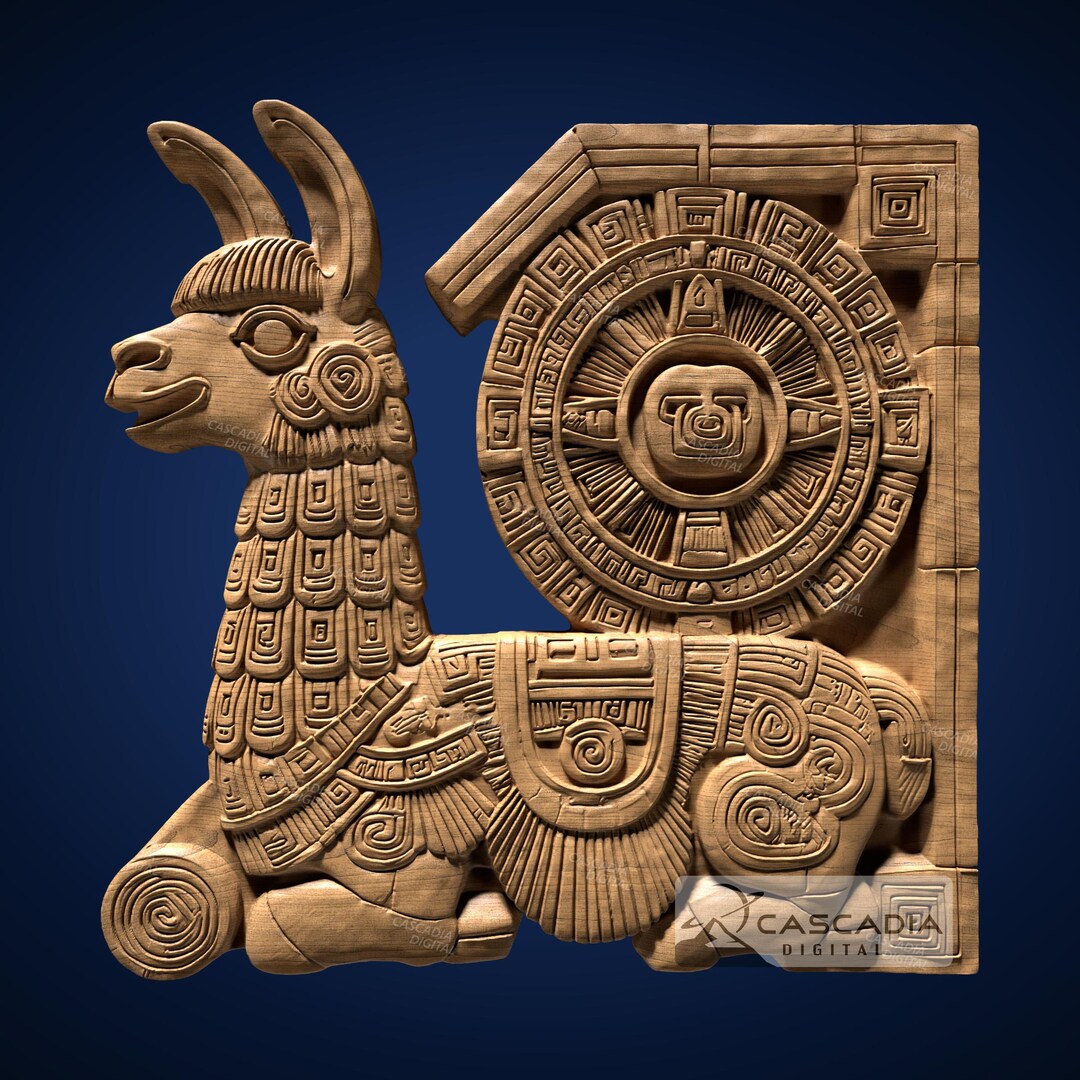 Llama Alpaca Aztec - STL Model for CNC Router and 3D Printing - Etsy
