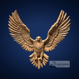 Eagle in Flight - 3D STL Model for CNC/3D Printing - Animal Wildlife ...