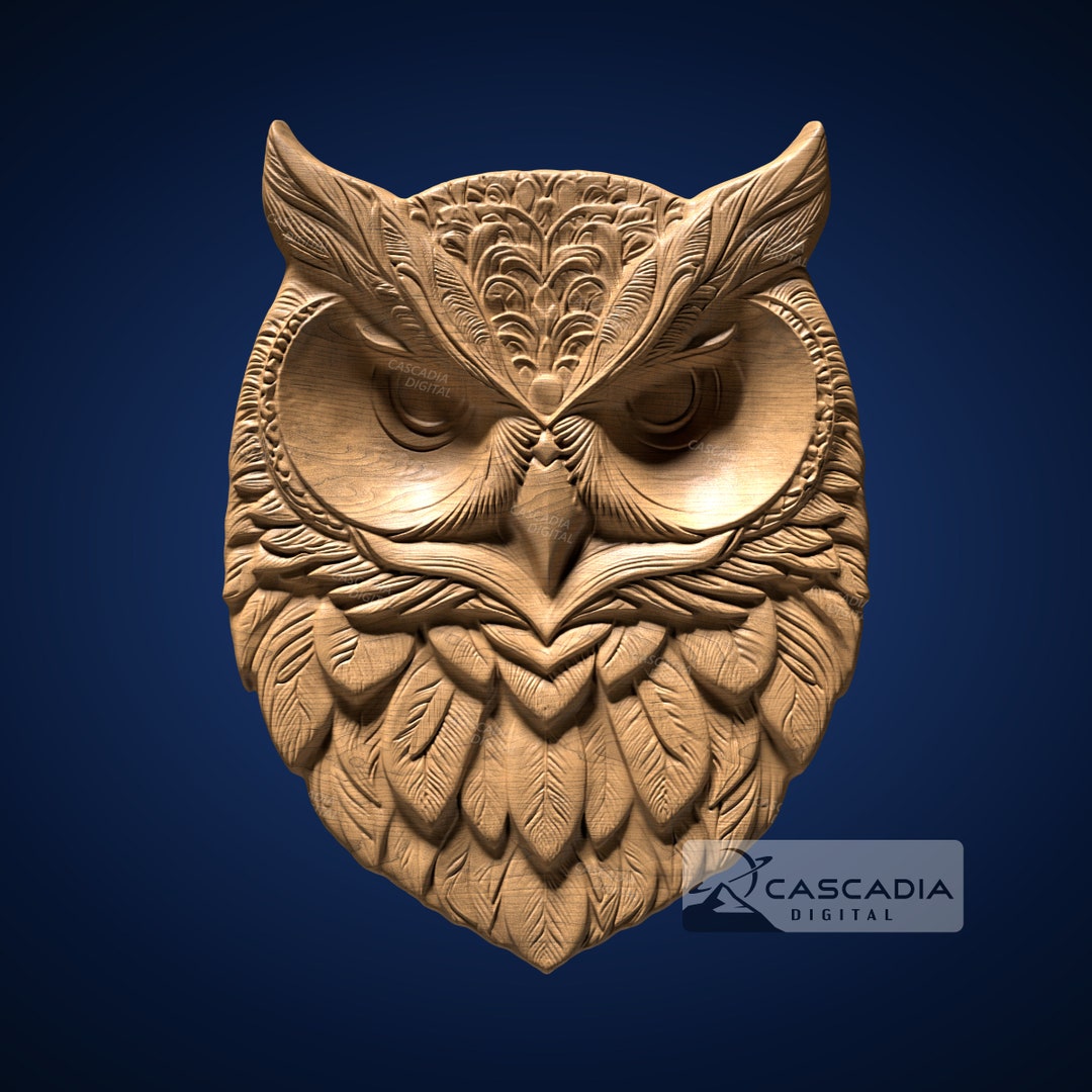 Owl - 3D STL Model for CNC/3D Printing - Animal Wildlife Nature ...