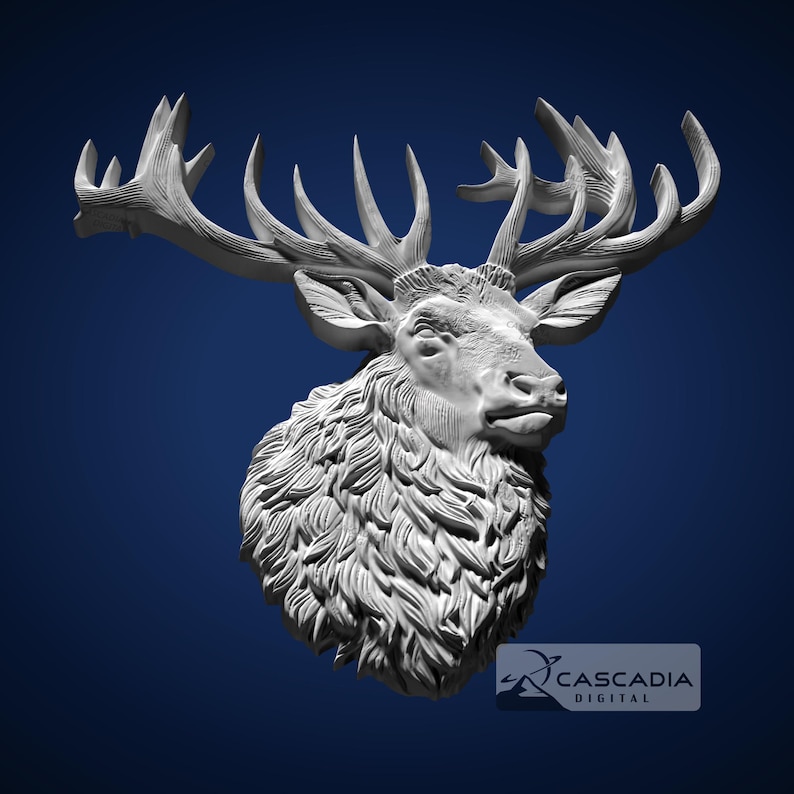 Elk Head - STL Model for CNC Router and 3D Printing - Etsy