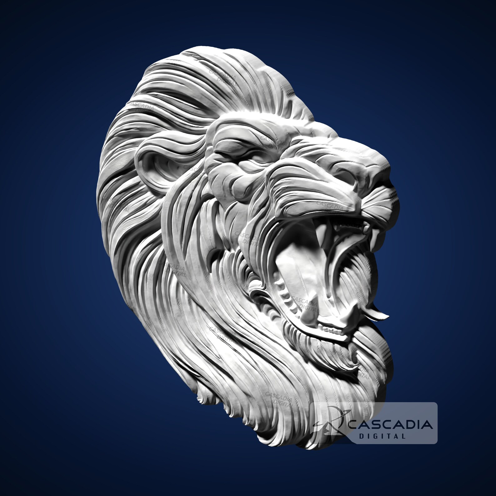 Lion Head - STL Model for CNC Router and 3D Printing - Etsy