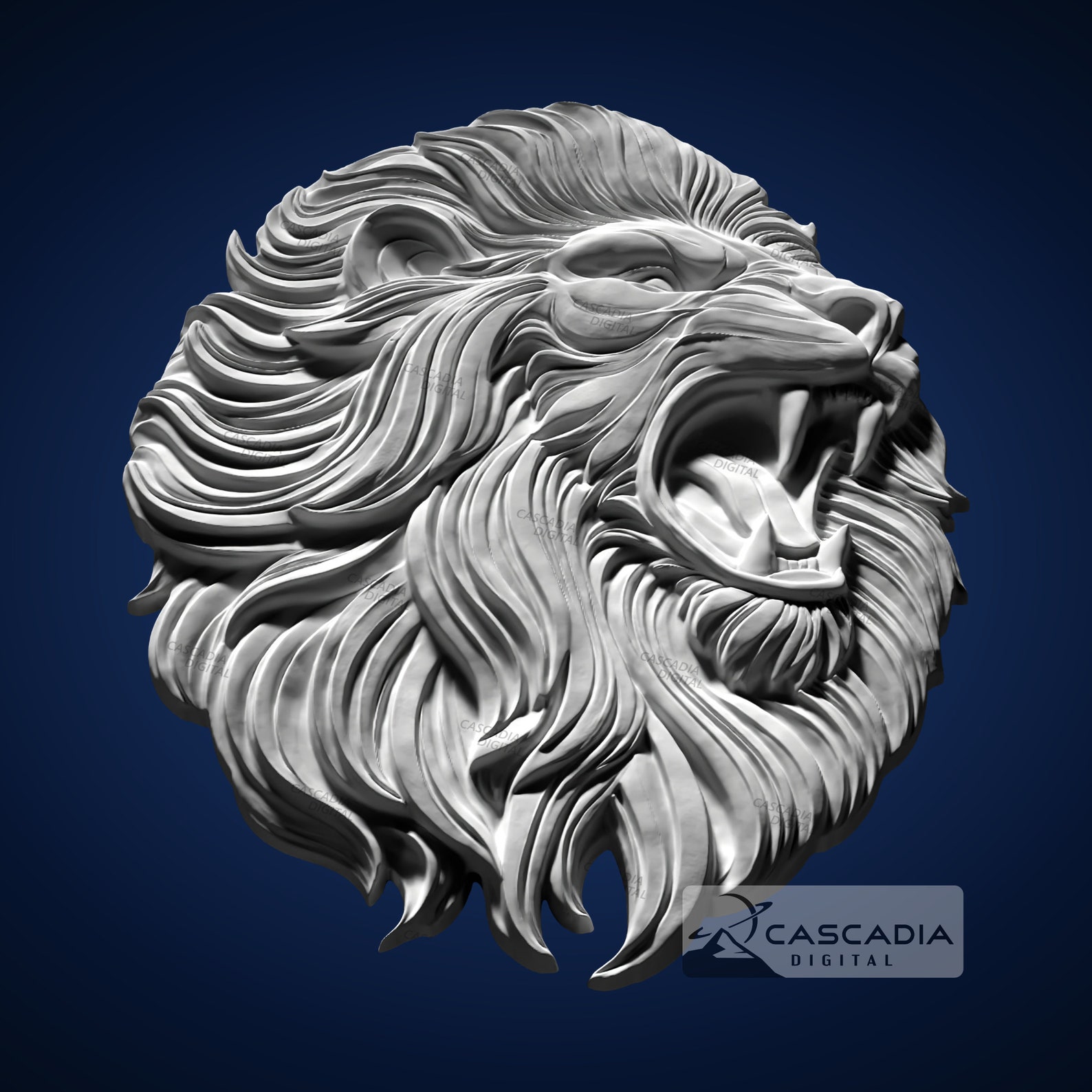 Lion Head - STL Model for CNC Router and 3D Printing - Etsy