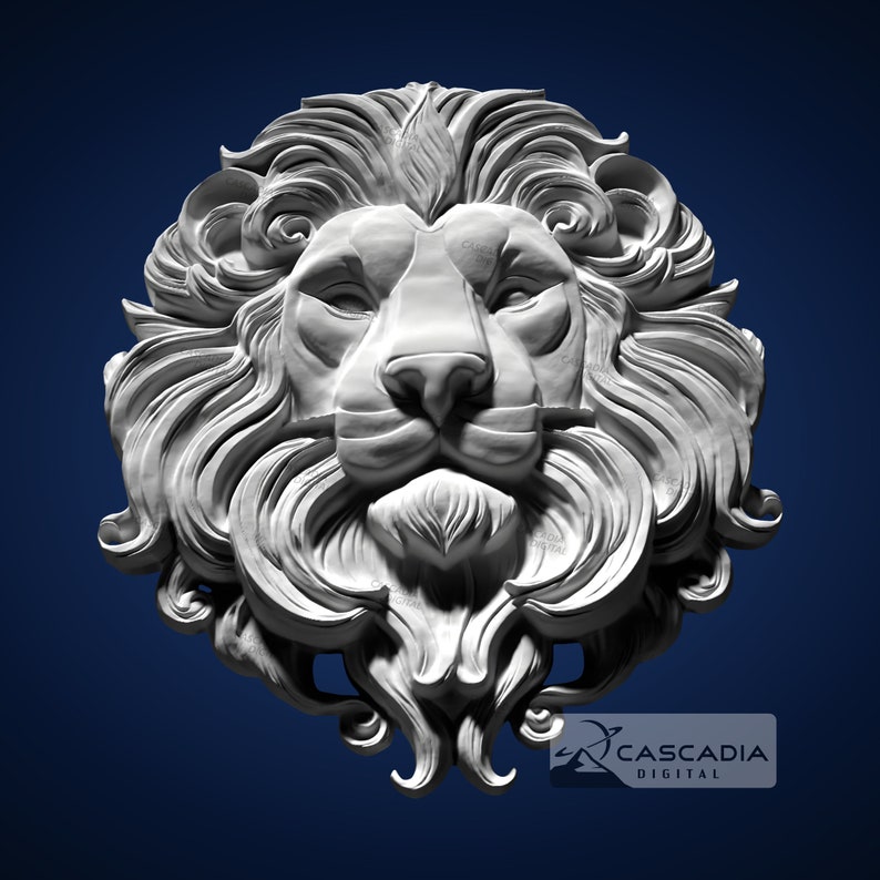 Lion Head - STL Model for CNC Router and 3D Printing - Etsy