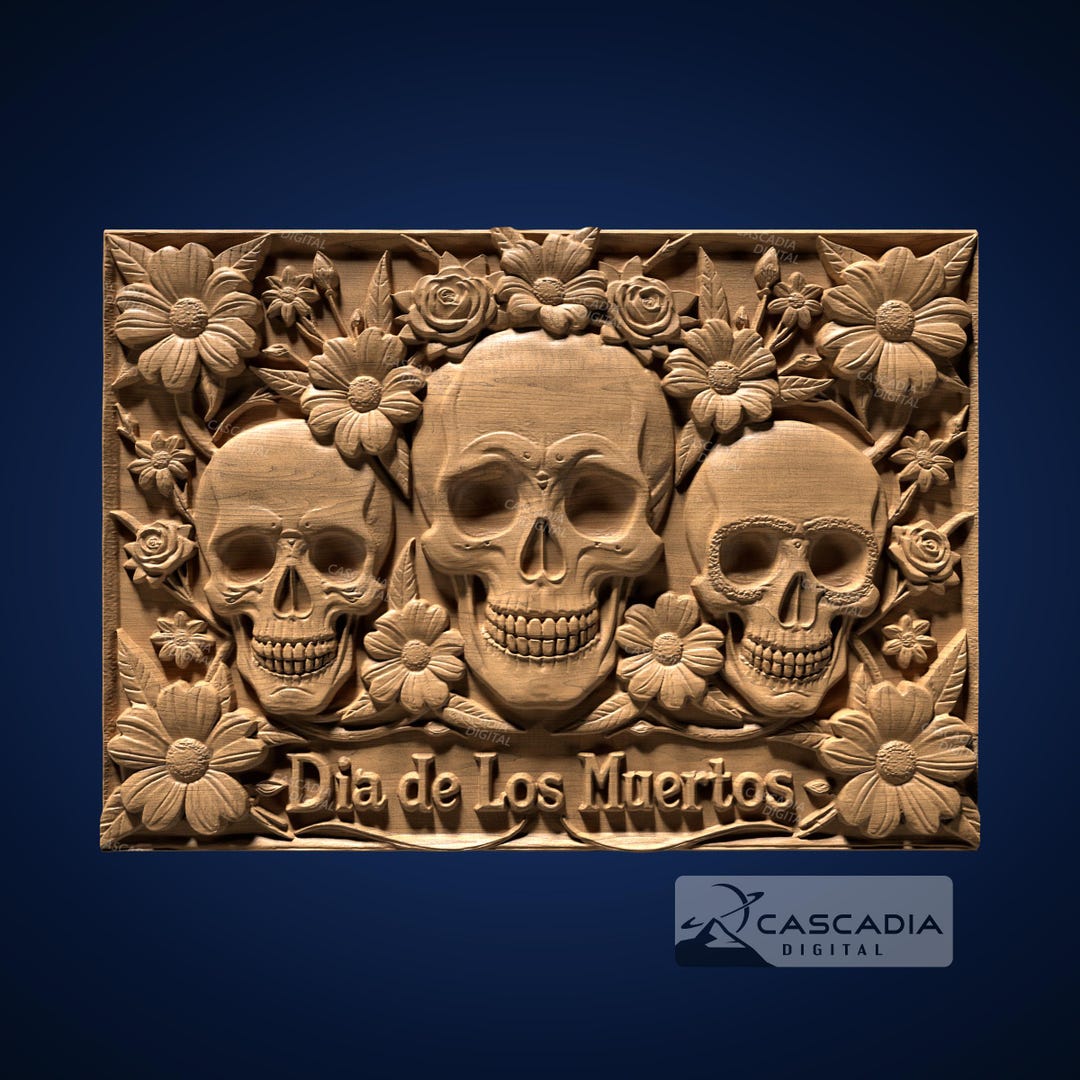 Dia De Los Muertos - STL Model for CNC Router and 3D Printing - Etsy