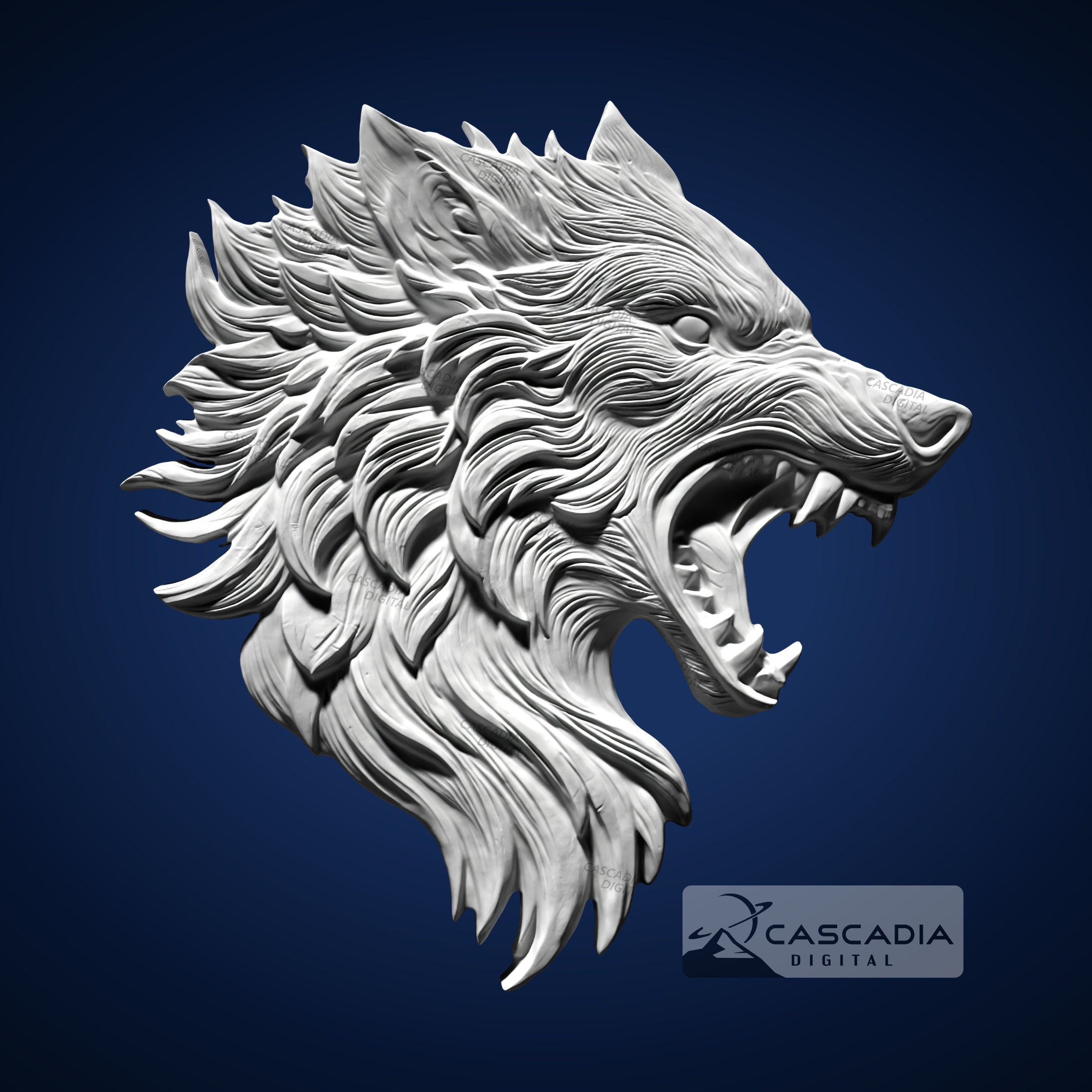 Wolf Head Fierce - STL Model for CNC Router and 3D Printing - Etsy
