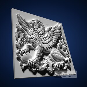 Griffin 3D STL File for CNC Router, 3D Print, Casting, Wood Carving ...