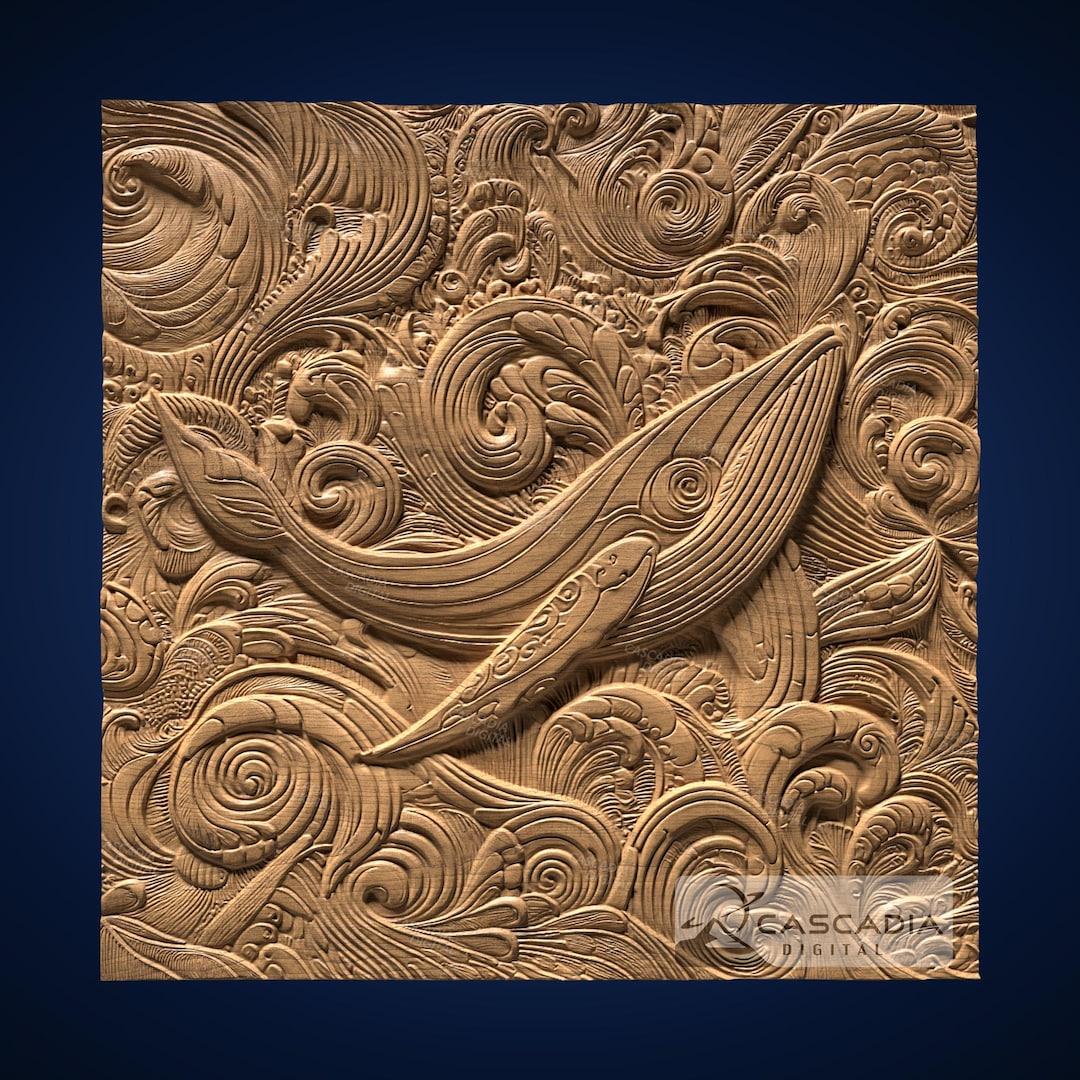 Whale - STL Model for CNC Router and 3D Printing - Etsy