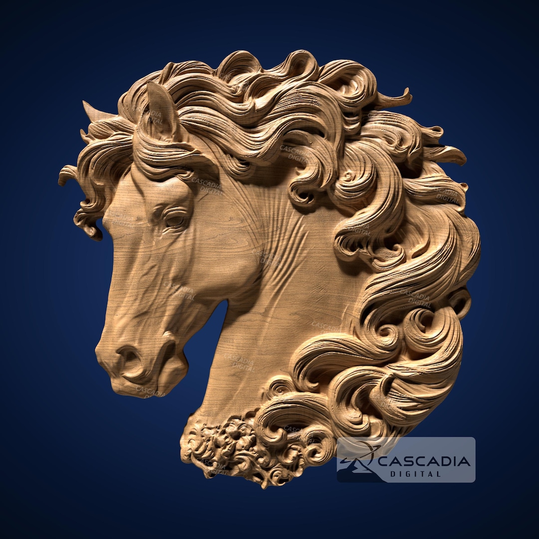 Horse Head - STL Model for CNC Router and 3D Printing - Etsy
