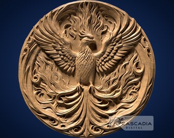 Phoenix Round - STL Model for CNC Router and 3D Printing - Etsy