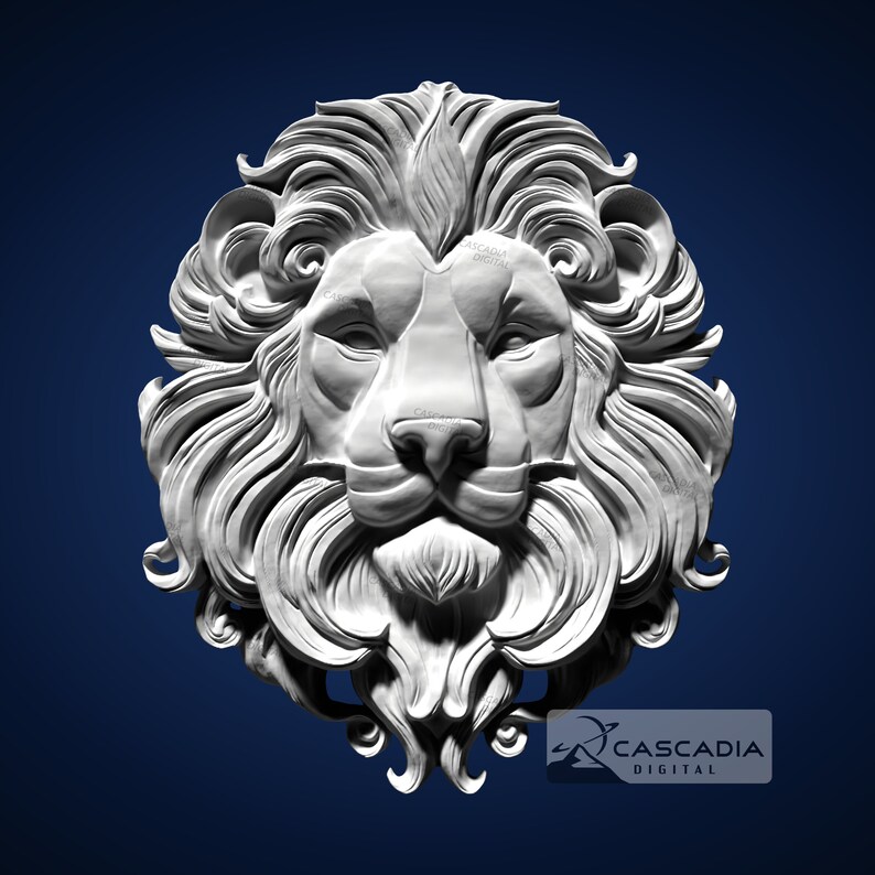 Lion Head - STL Model for CNC Router and 3D Printing - Etsy