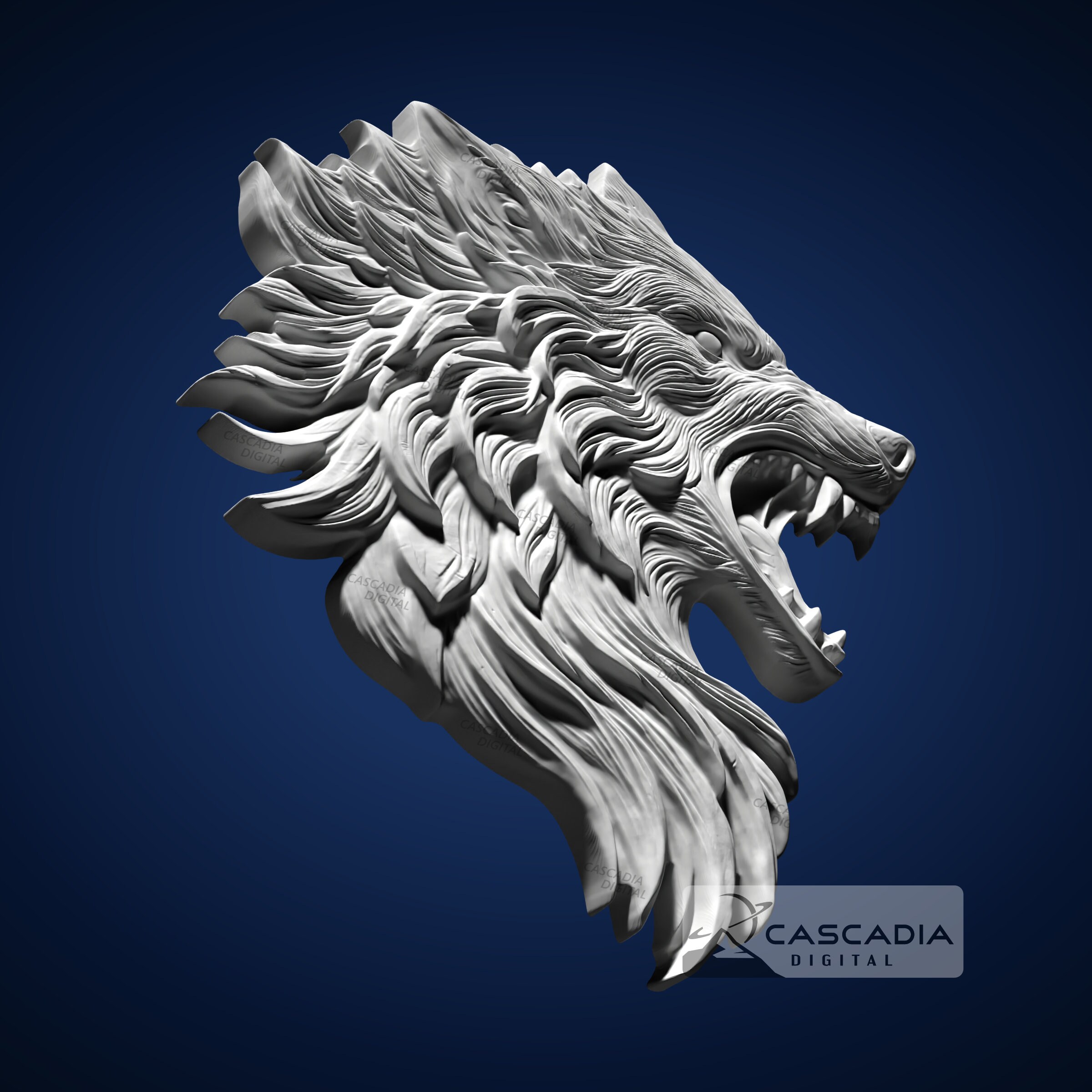 Wolf Head Fierce - STL Model for CNC Router and 3D Printing - Etsy