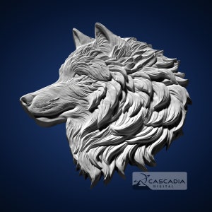 Wolf Head - STL Model for CNC Router and 3D Printing - Etsy