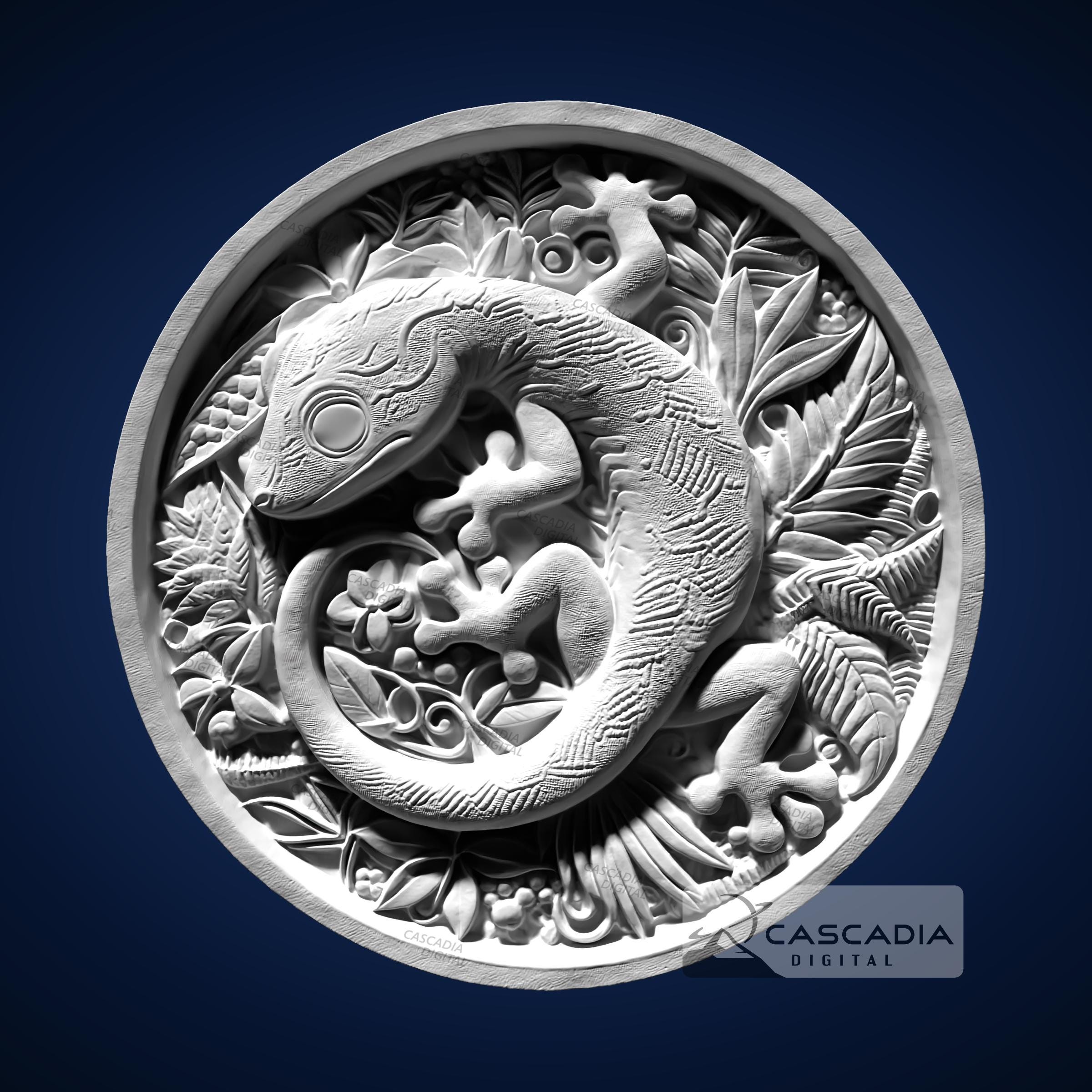 Gecko Round - STL Model for CNC Router and 3D Printing - Etsy
