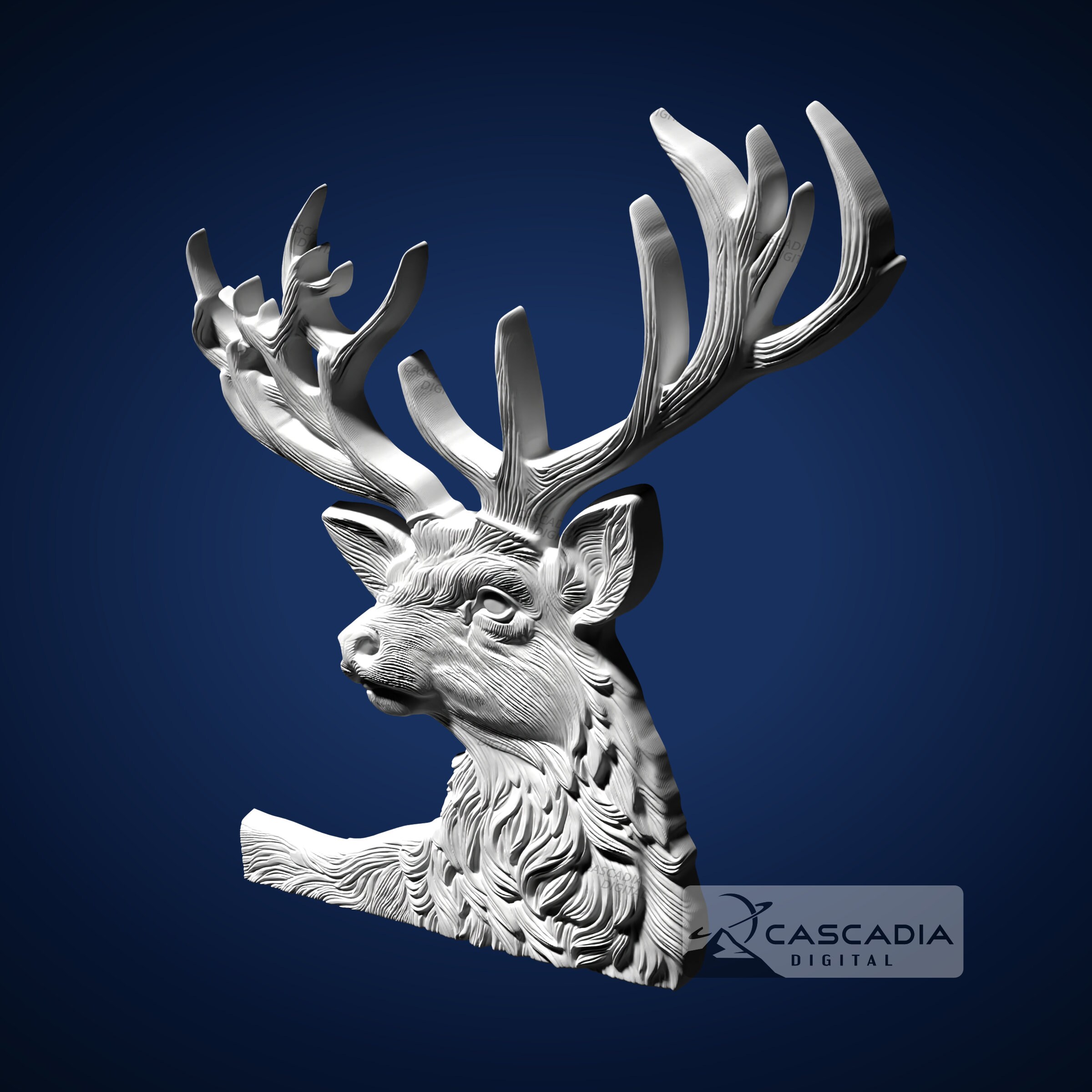 Deer Head - STL Model for CNC Router and 3D Printing - Etsy