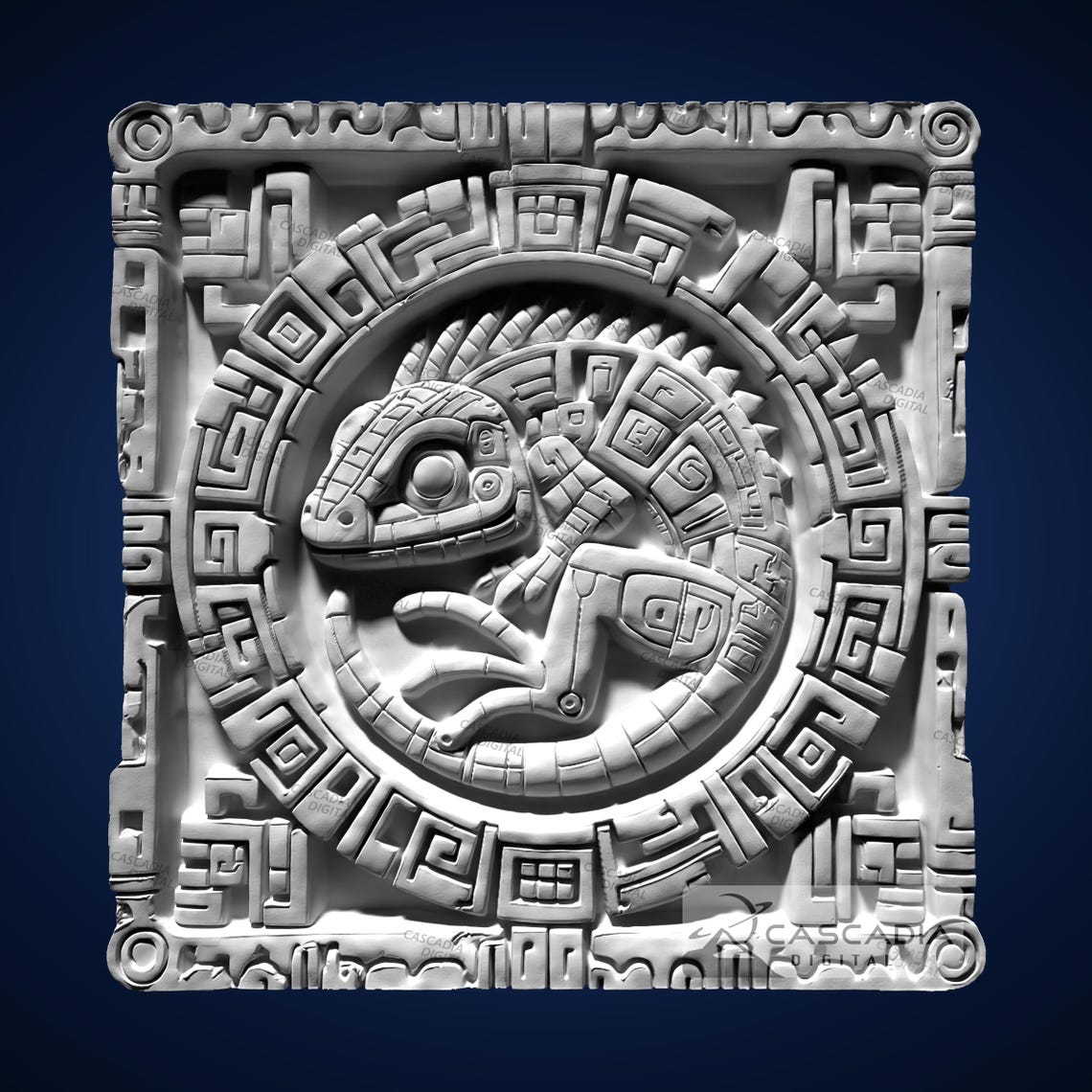 Lizard Aztec - STL Model for CNC Router and 3D Printing - Etsy