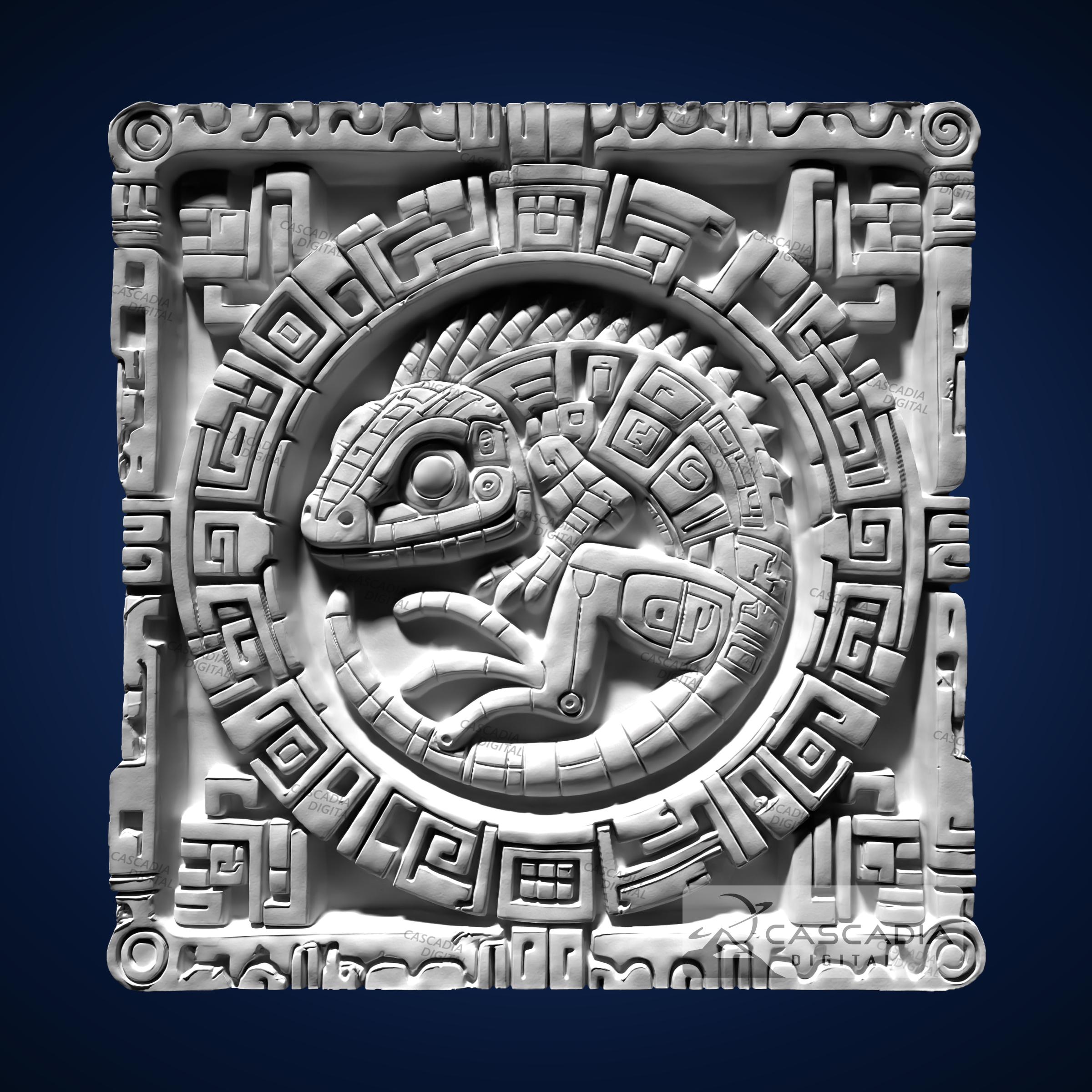 Lizard Aztec - STL Model for CNC Router and 3D Printing - Etsy