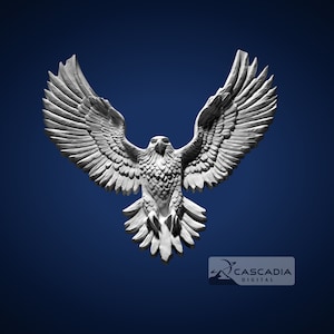 Eagle in Flight - STL Model for CNC Router and 3D Printing - Etsy