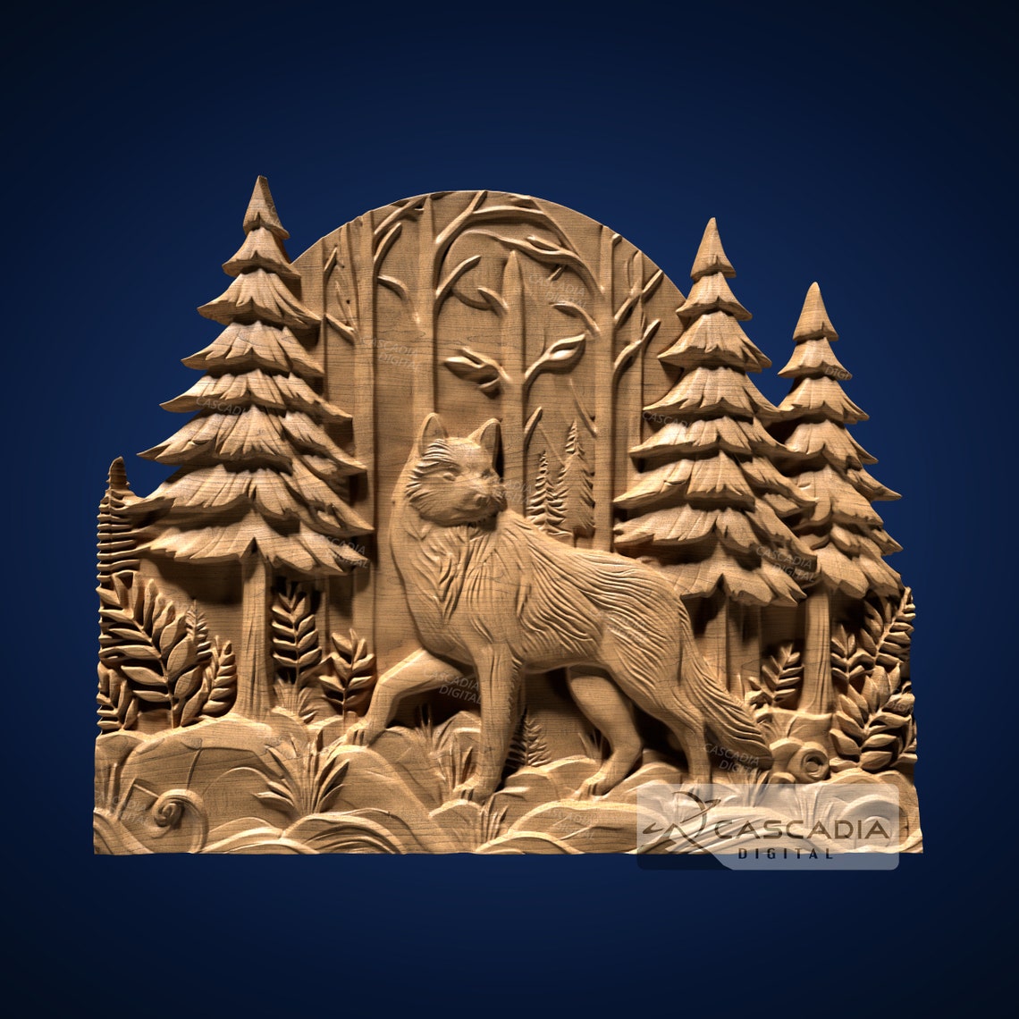 Wolf Winter Scene - STL Model for CNC Router and 3D Printing - Etsy