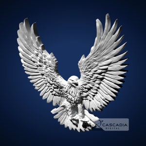 Bald Eagle in Flight 3D STL File for CNC Router, 3D Print, Casting ...