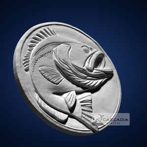 Bass Fish Round 3D STL File for CNC Router, 3D Print, Casting, Wood ...