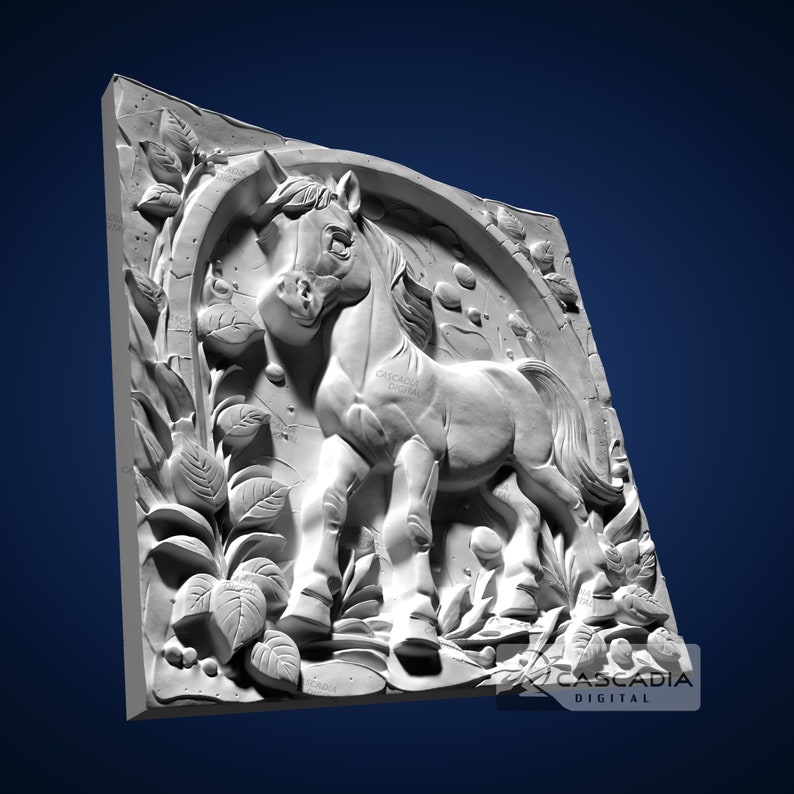 Cute Pony Horse Foal 3D STL File for CNC Router, 3D Print, Casting ...