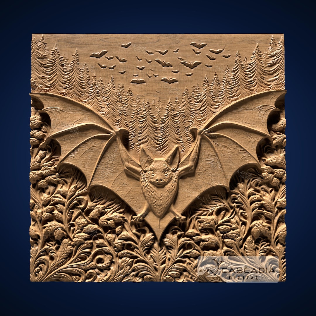 Bats - 3D STL Model for CNC/3D Printing - Animal Wildlife Nature ...