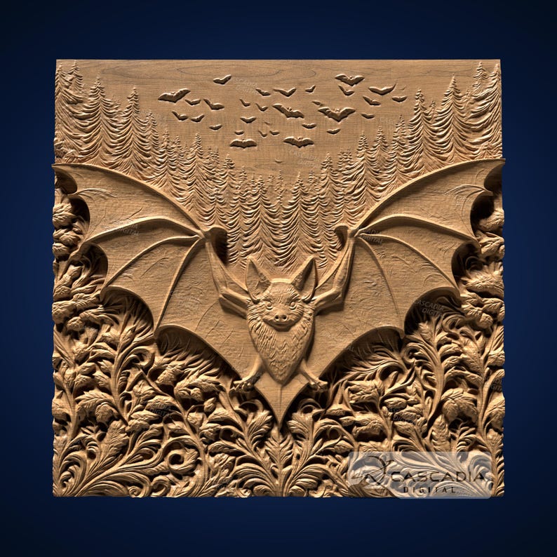 Bats - STL Model for CNC Router and 3D Printing - Etsy