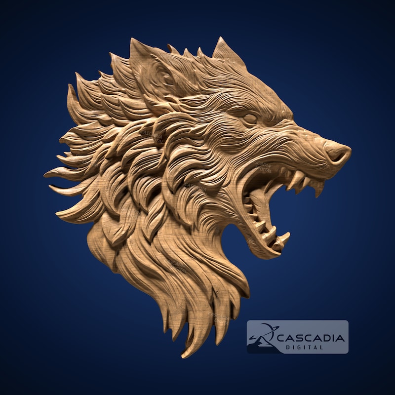 3d Wolf Head Wall Art - Etsy