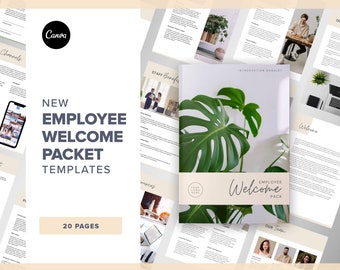 New Employee Welcome Packet | Canva Template | Onboarding Packet Handbook HR New Hire Booklet ...