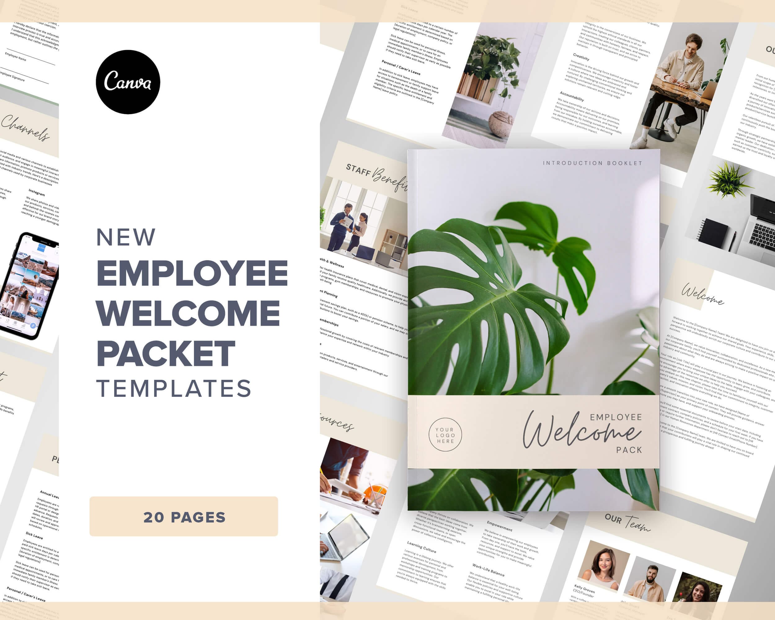 New Employee Welcome Packet | Canva Template | Onboarding Packet ...