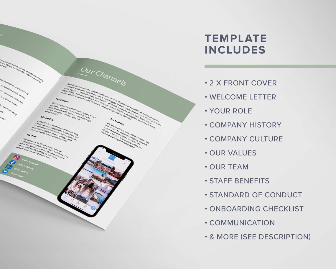 New Employee Welcome Packet | Canva Template | Onboarding Packet Handbook HR New Hire Booklet ...