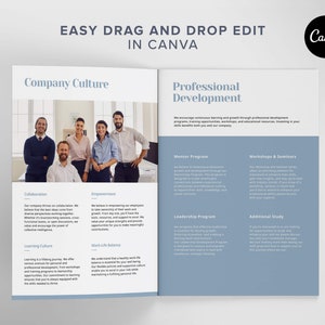 New Employee Welcome Pack Editable Template | Staff Onboarding Canva ...